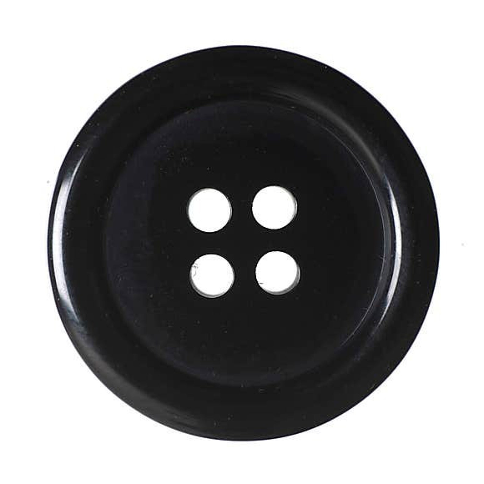 Black Plastic Buttons 20mm 4 Holes-choose Your Quantity-sewing Craft ...