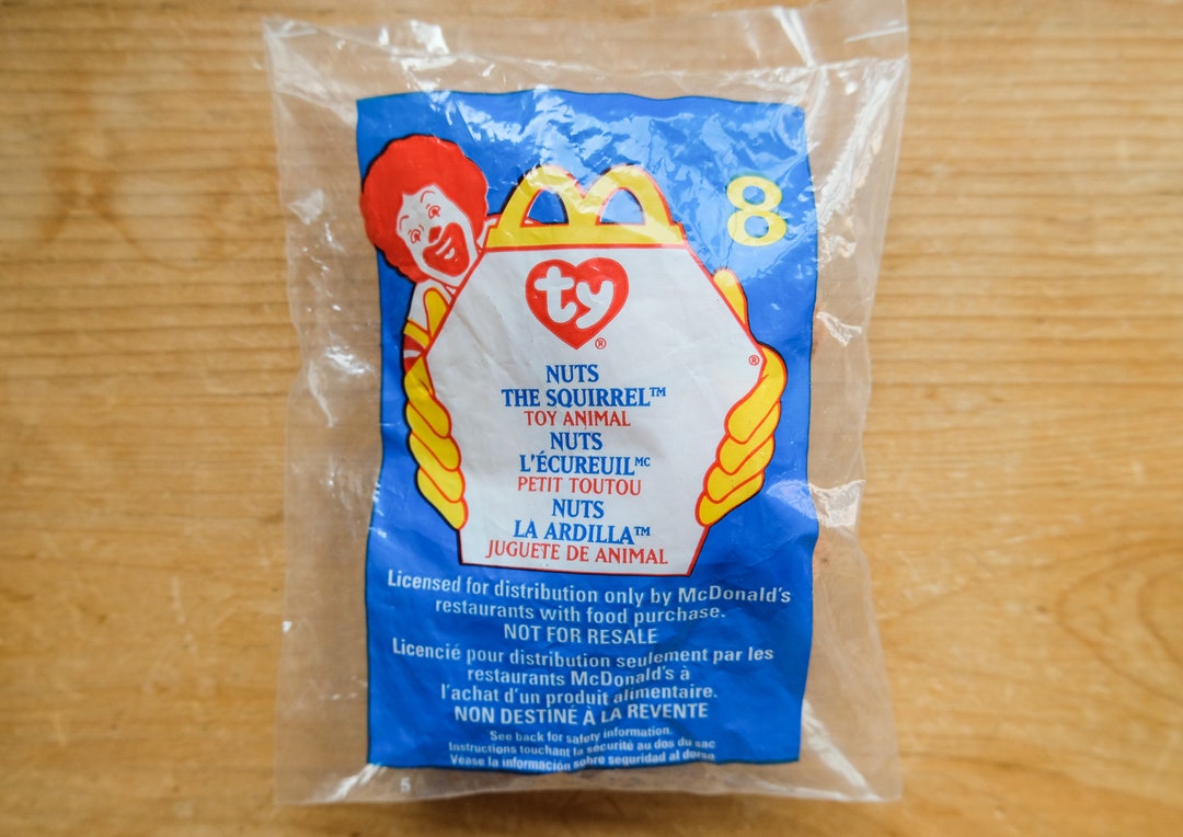 1999 Unopened Nuts the Squirrel Mcdonald's Happy Meal Teenie Beanie - Etsy