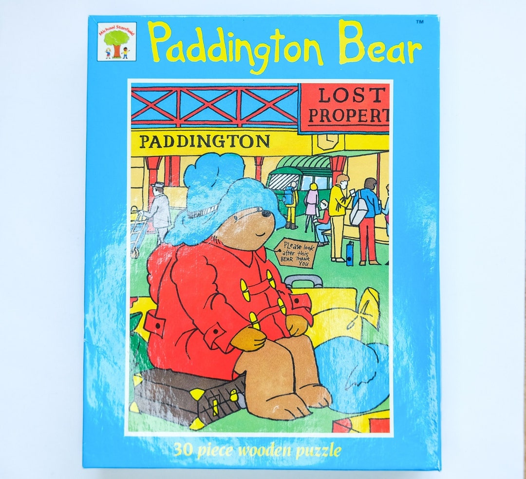 1989 Paddington Bear Wooden Puzzle complete - Etsy