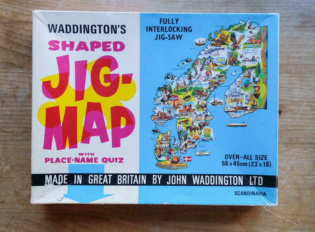 Vintage Waddington's Jig Map of Scandinavia complete - Etsy UK