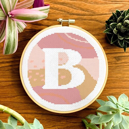Monogram Letter Cross Stitch PDF Pattern Alphabet - Etsy