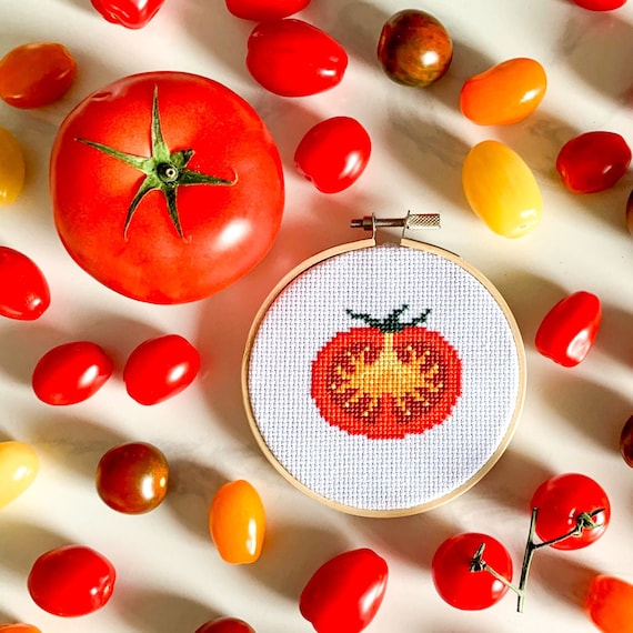 Tomato Cross Stitch Pattern: Fruit & Vegetable Series PDF | Etsy