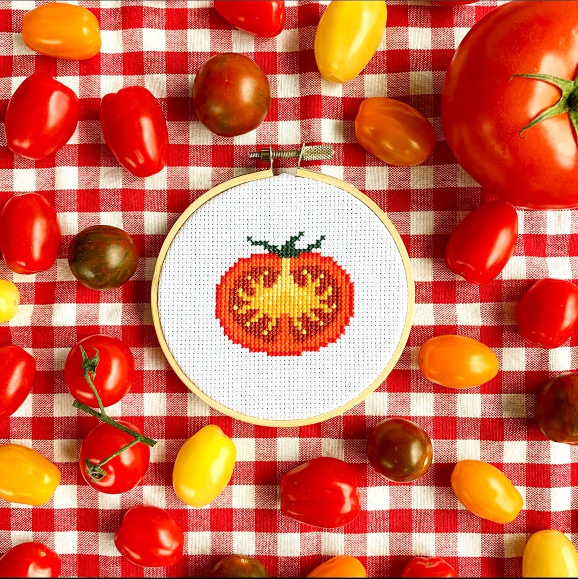 Tomato Cross Stitch Pattern: Fruit & Vegetable Series (PDF Only) - Etsy
