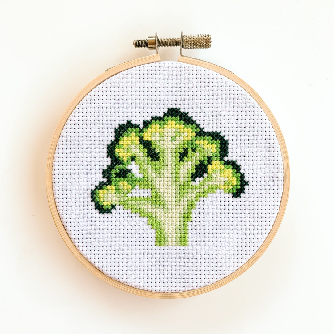 Broccoli Cross Stitch Pattern: Fruit & Vegetable Series (PDF Only) - Etsy