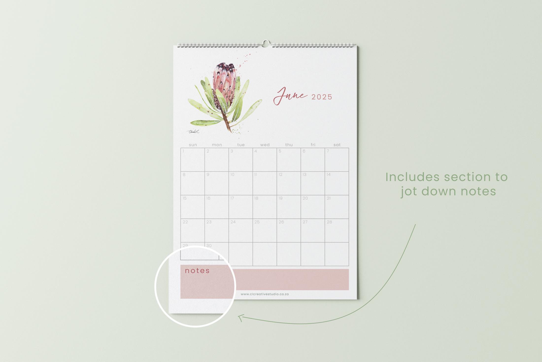 2025 Printable Calendar - Fynbos Art - Etsy