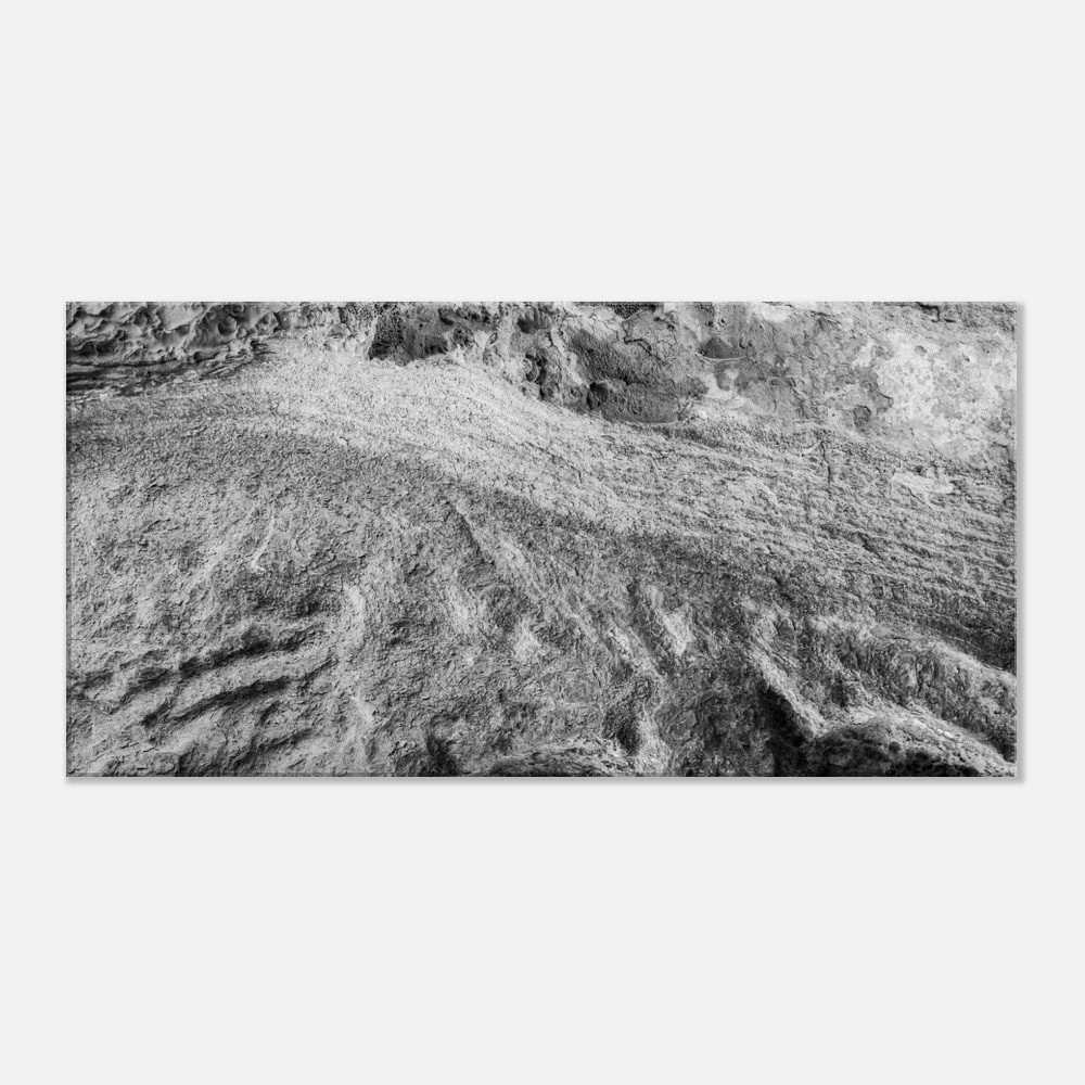 Abstract Black and White Textured Rock - Canvas Print - Etsy