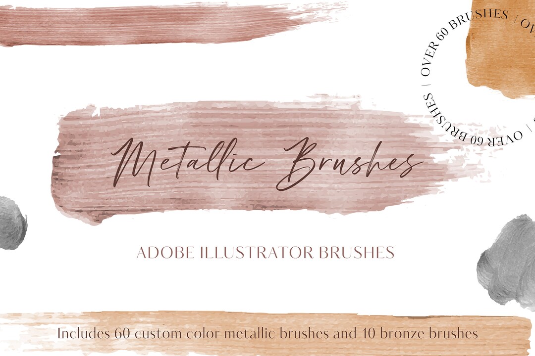 Metallic Brushes for AI - Etsy