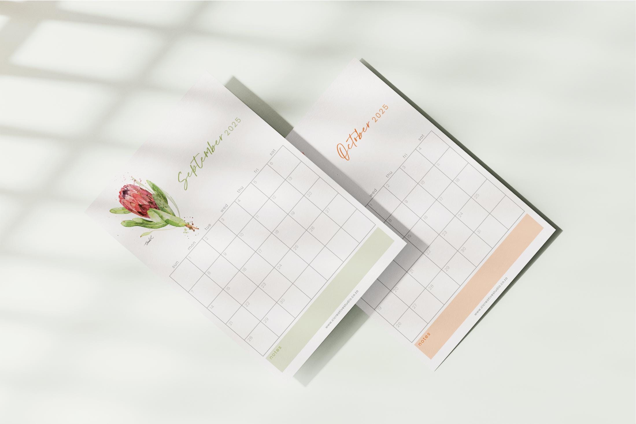 2025 Printable Calendar - Fynbos Art - Etsy