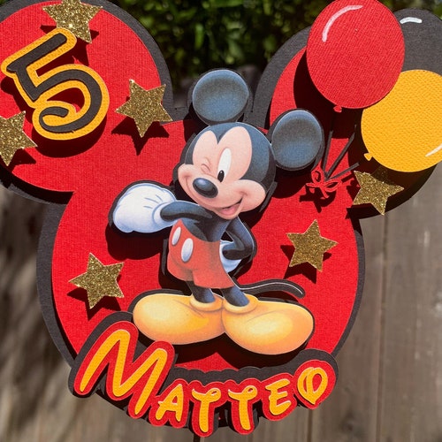 Mickey Mouse Cake Topper - Etsy