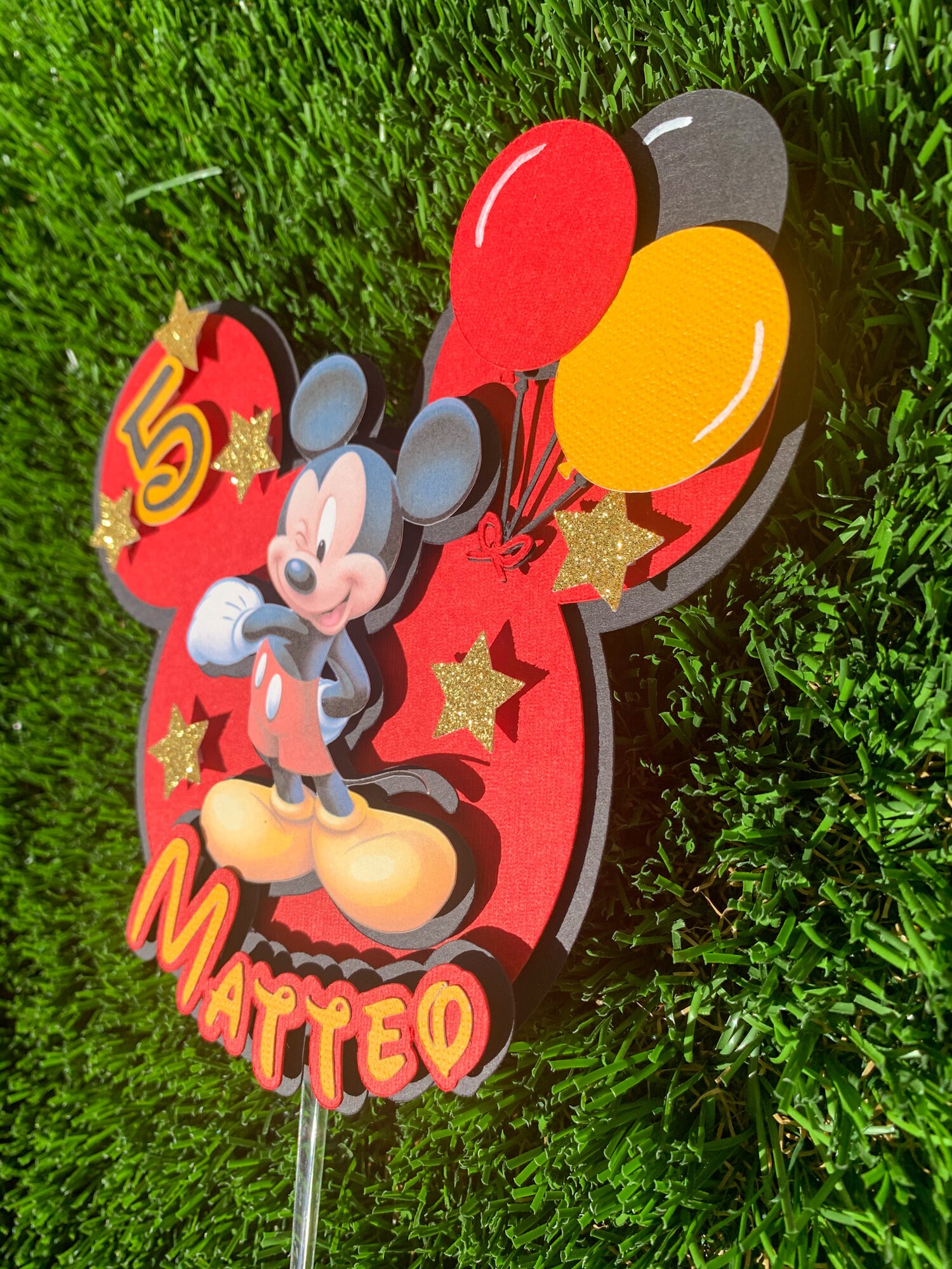 Mickey Birthday Mickey Cake Topper Disney Cake Topper - Etsy