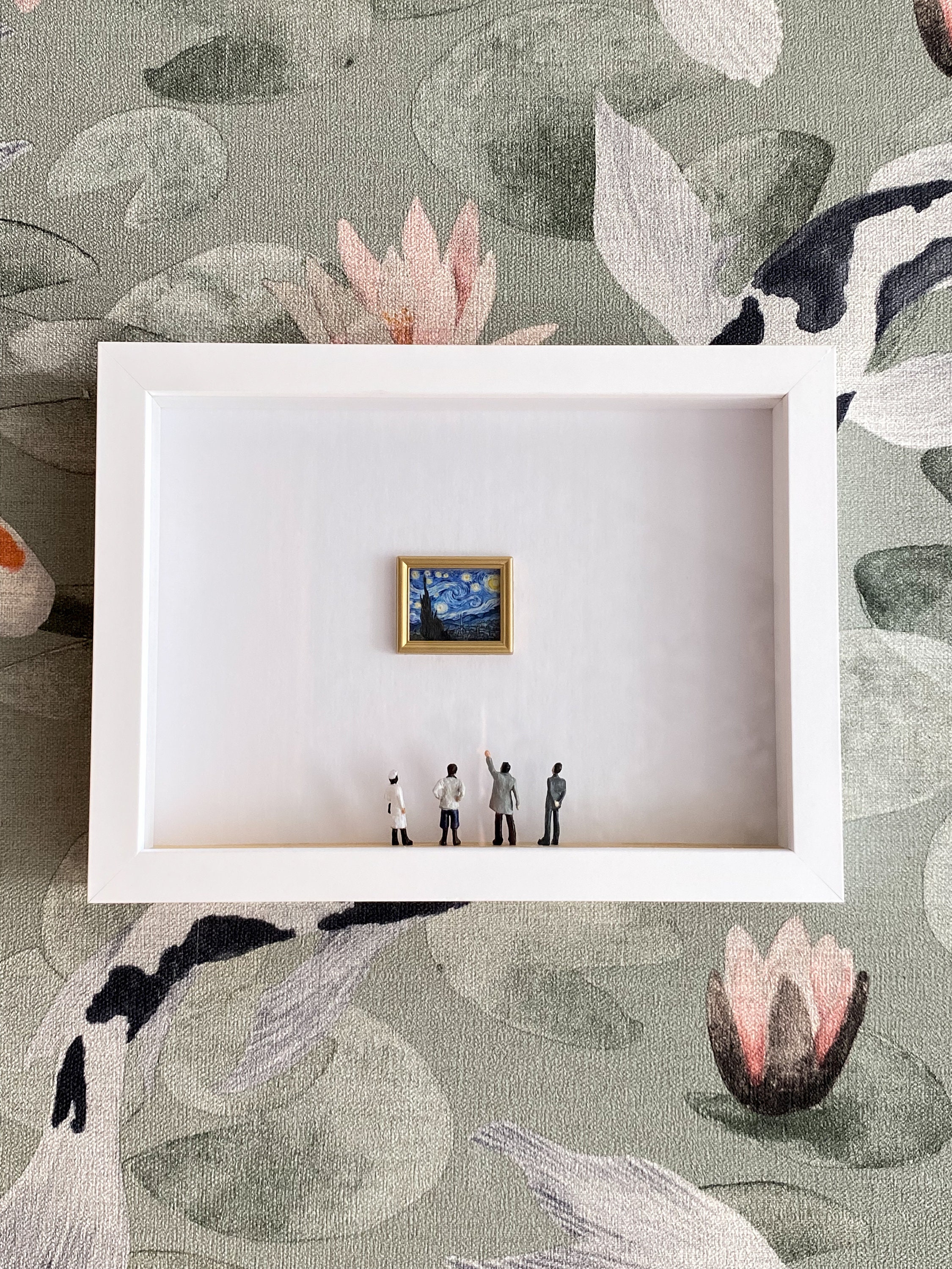 The Starry Night(2.8 X 2 Cm) - Original Miniature Watercolor Painting ...