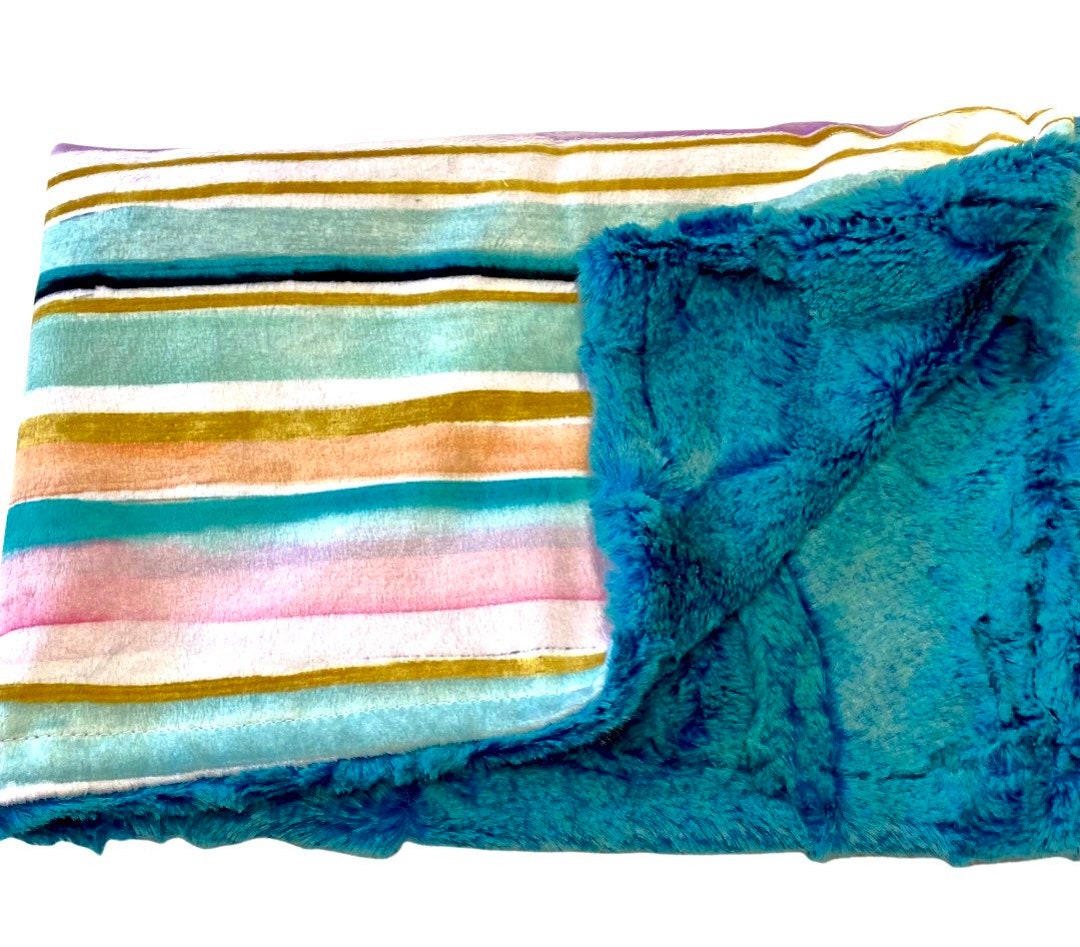 Couverture bébé en Minky avec rayures pastel couleurs - Etsy France Couverture bébé en Minky avec rayures pastel couleurs - Etsy France