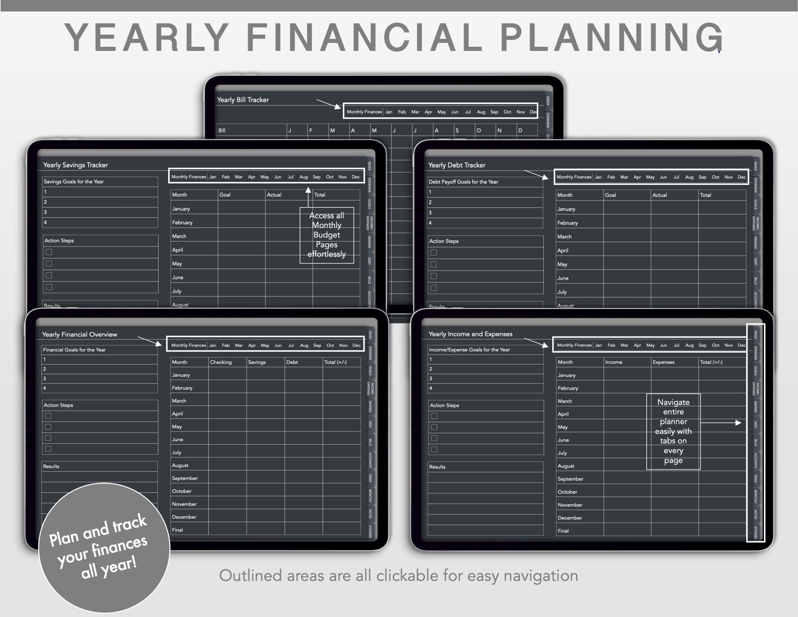 Digital Finance Planner Digital Budget Planner iPad Planner | Etsy