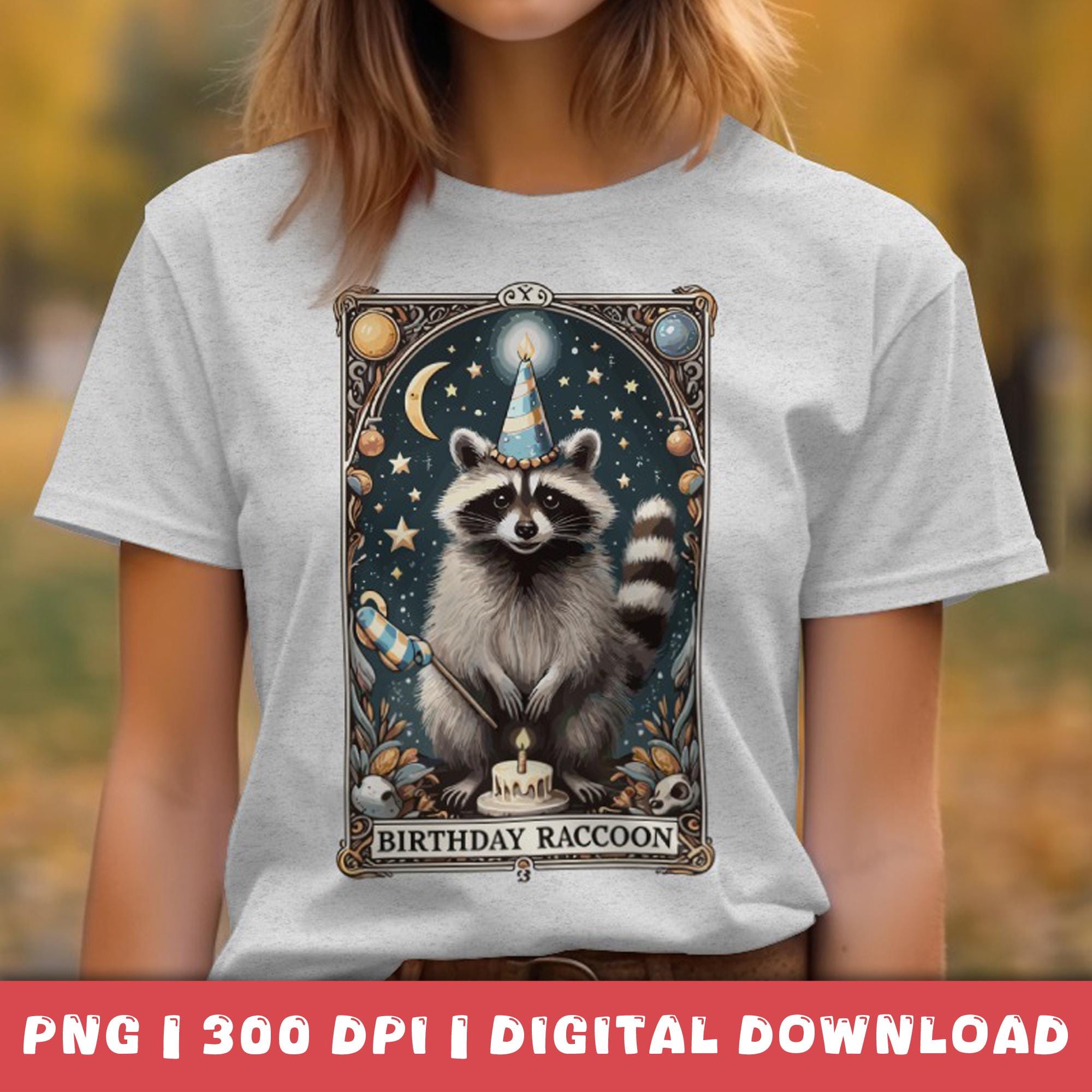 Funny Raccoon Tarot Card PNG: Mischief Meme Design (digital Download ...
