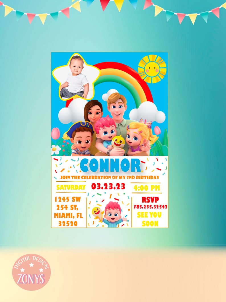 Bebefinn Cake Topper, Bebefinn Invitation, Birthday Celebration ...