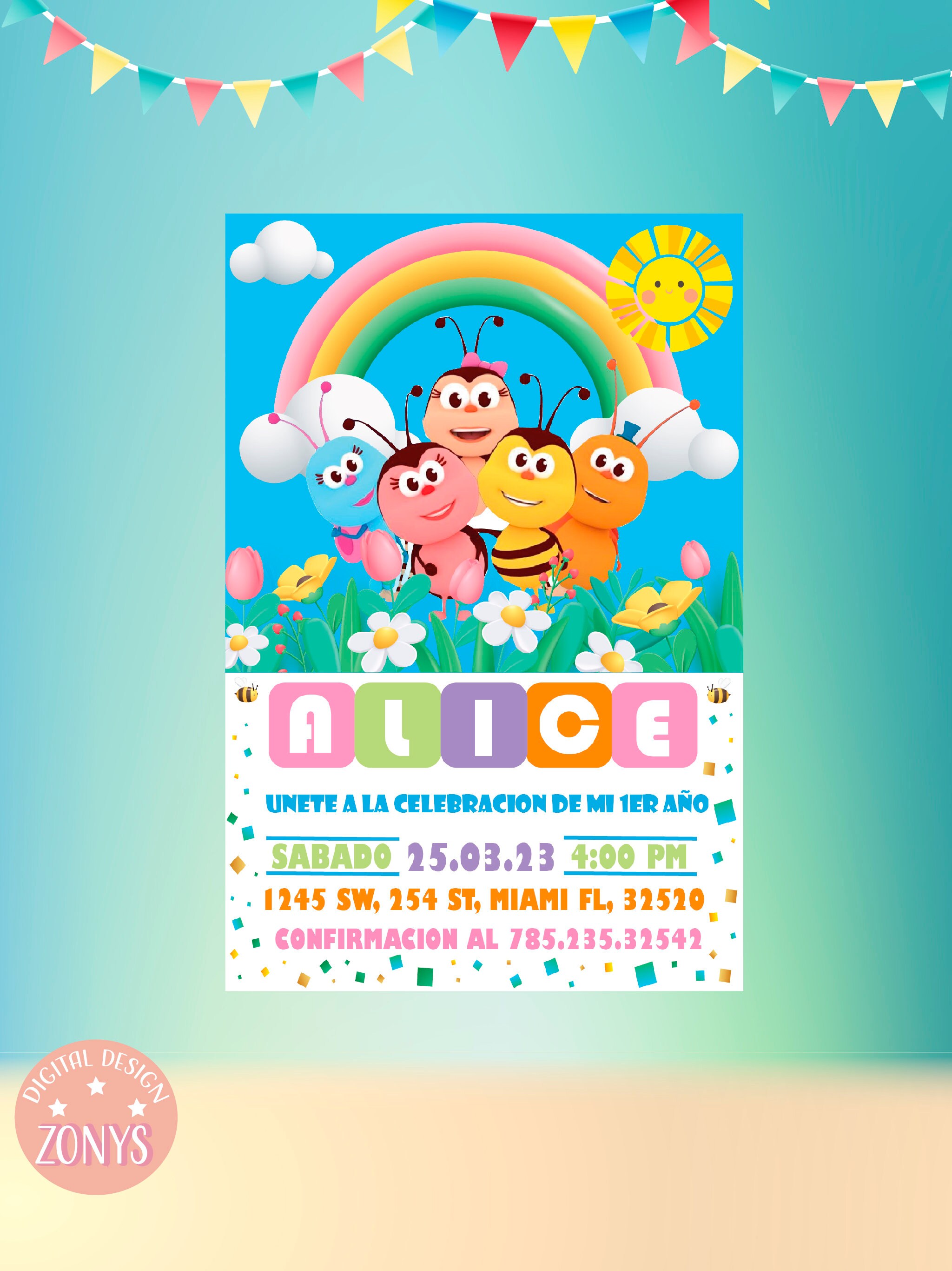 Bichikids Cake Topper and Invitation, Digital File - Etsy