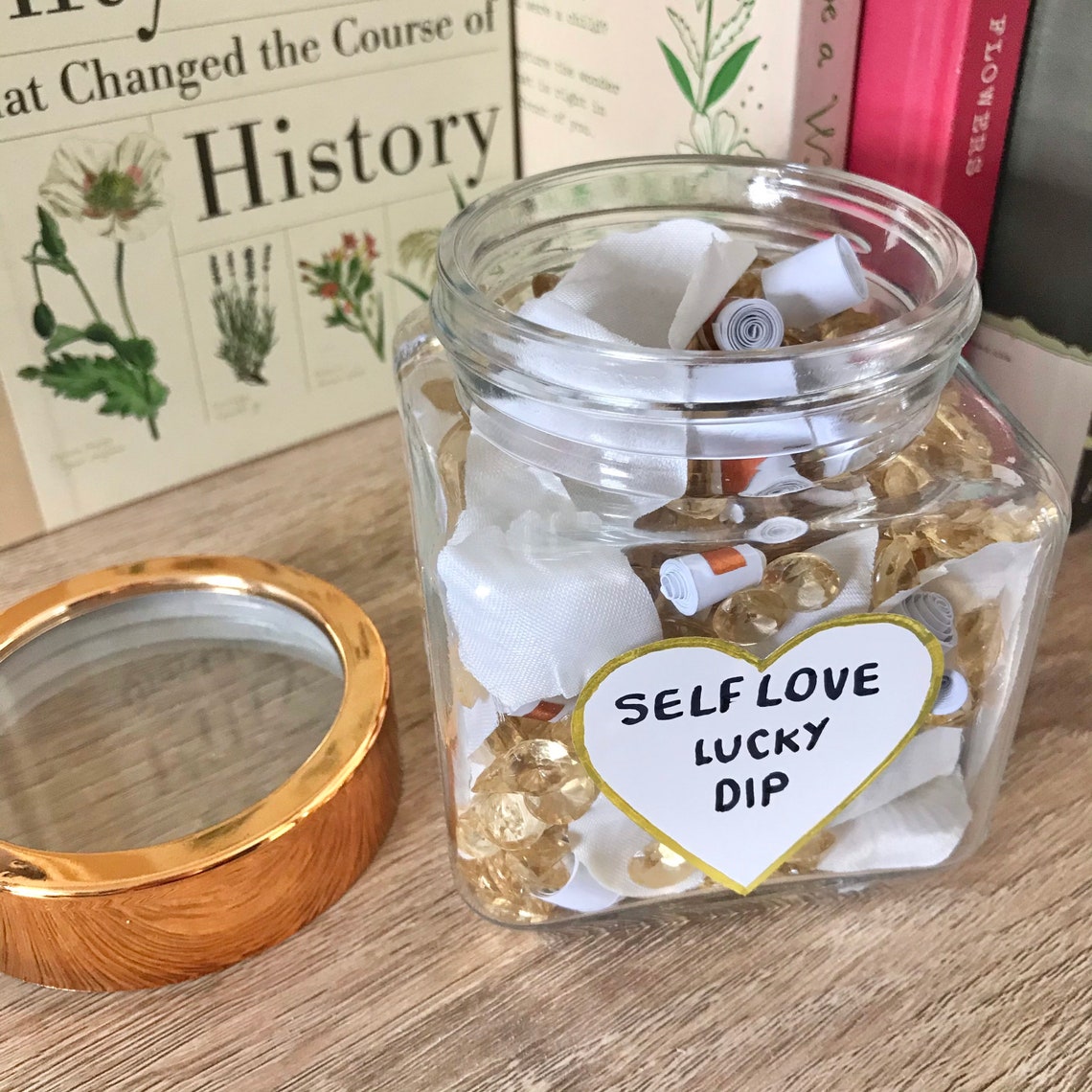Self love lucky dip Wellness jar positive affirmations jar | Etsy