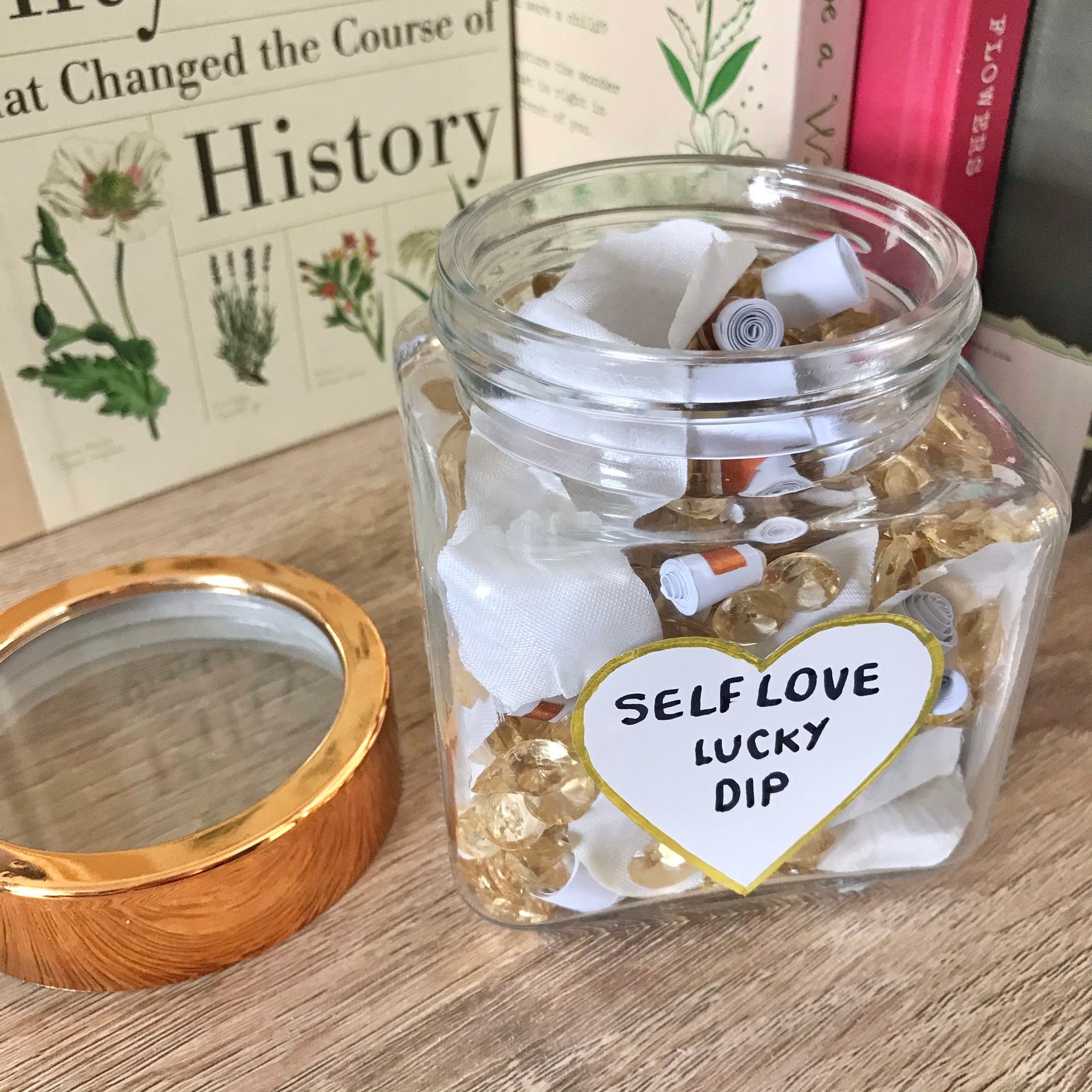 Self love lucky dip Wellness jar positive affirmations jar | Etsy