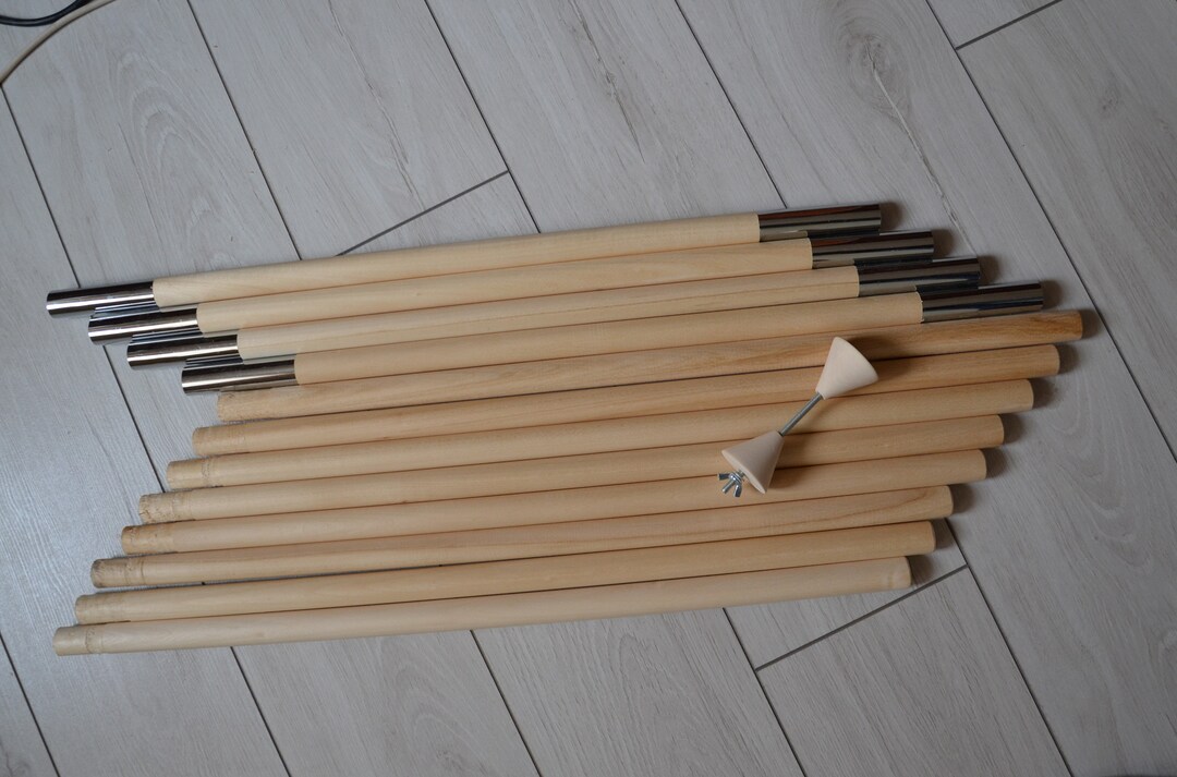 Set of 5 Wooden Poles and Stabilizer, Teepee Poles for Kids Teepee ...