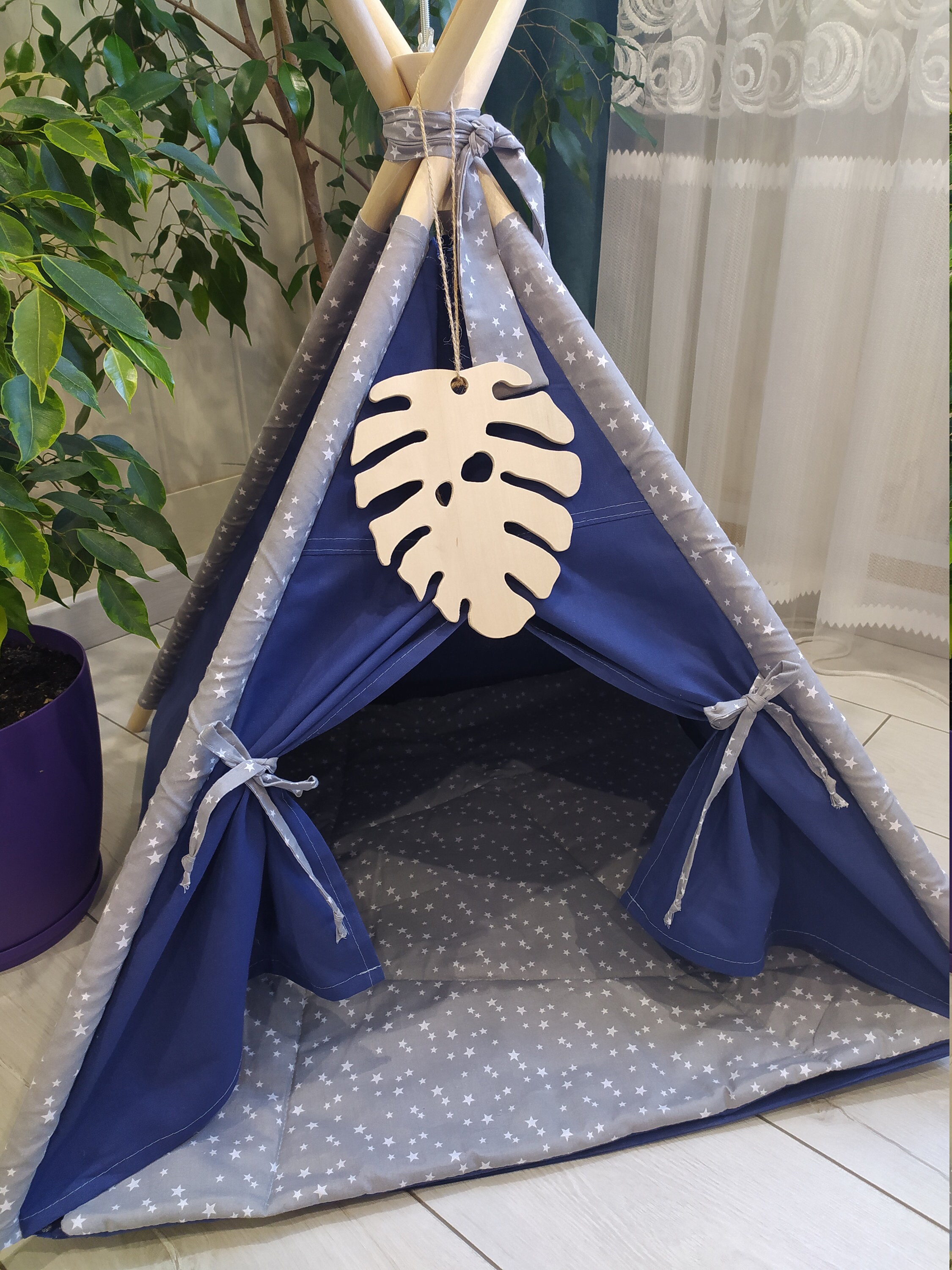 Leaf Monstera for Teepee, Teepee Decoration, Monstera Leaf Wooden ...