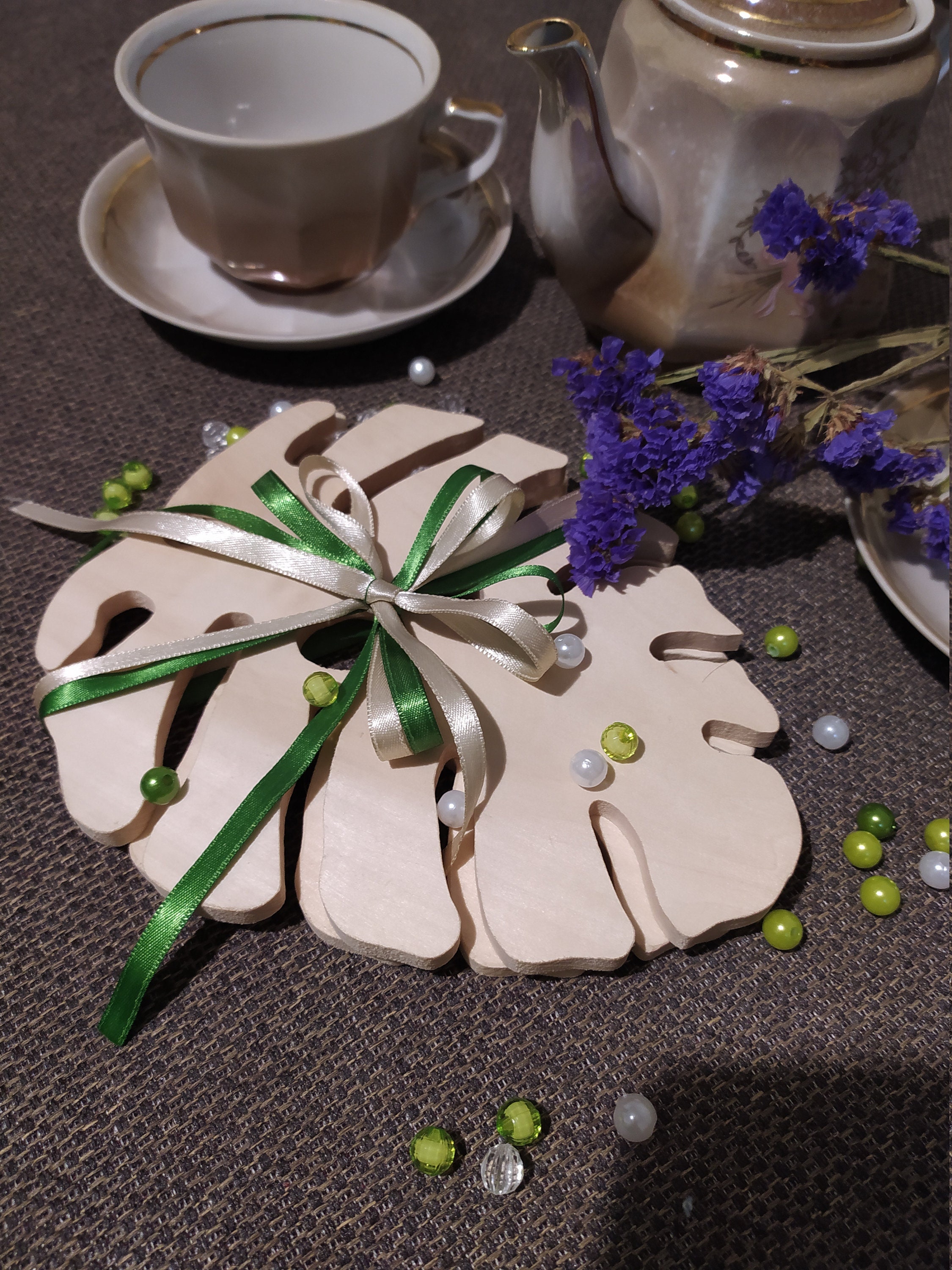 Leaf Monstera for Teepee, Teepee Decoration, Monstera Leaf Wooden ...