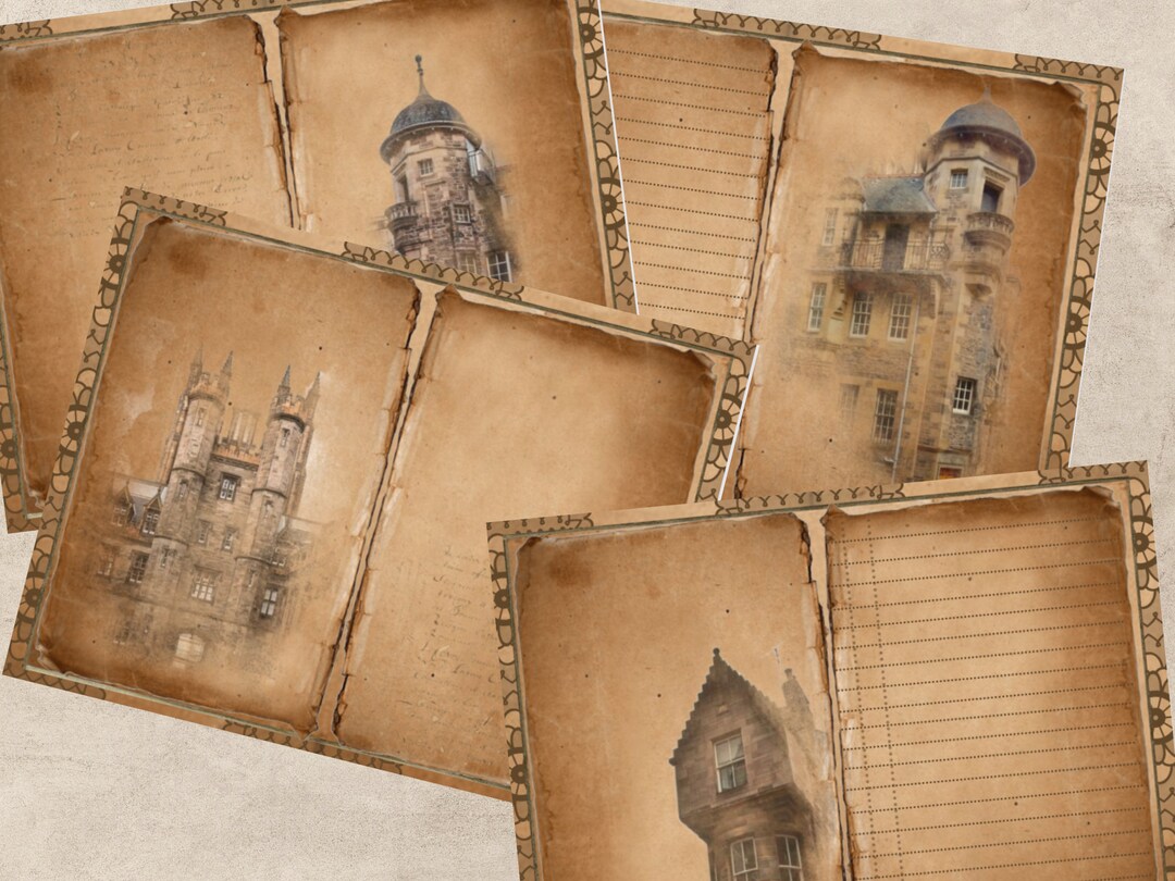 DIGITAL DOWNLOAD | Dark Academia Junk Journal Pages | Vintage | Paper ...