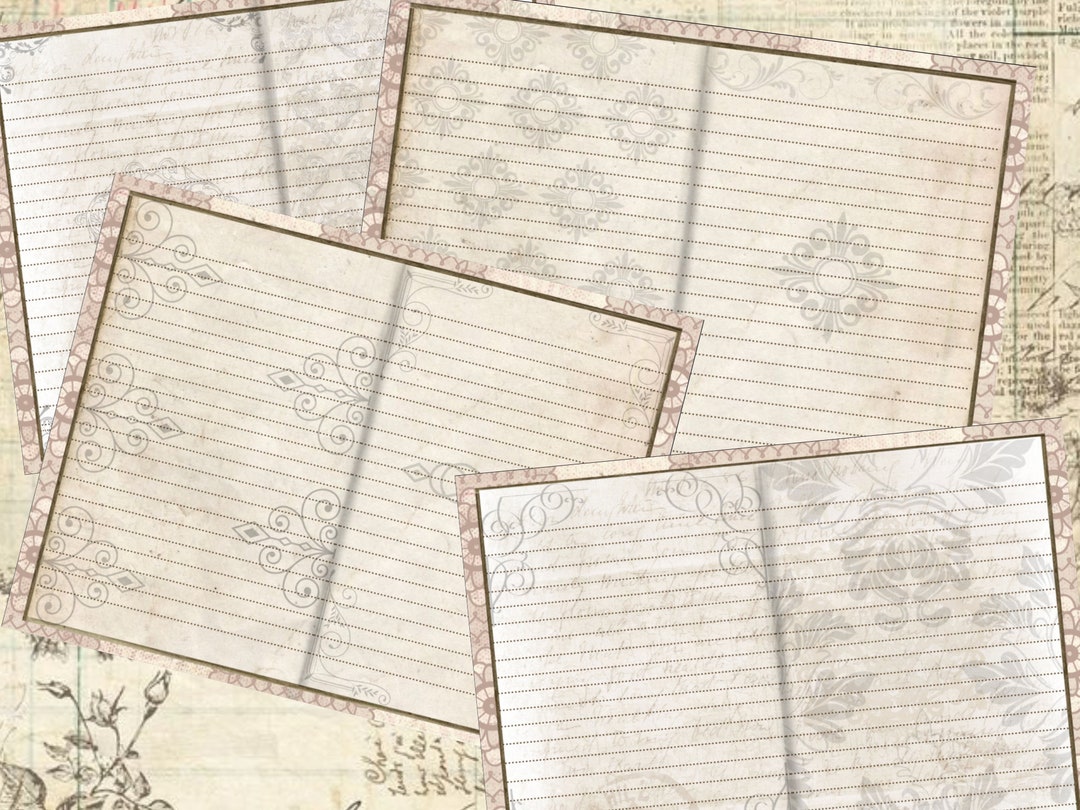 DIGITAL DOWNLOAD | Lined Journal Pages | Vintage | Paper Crafts ...