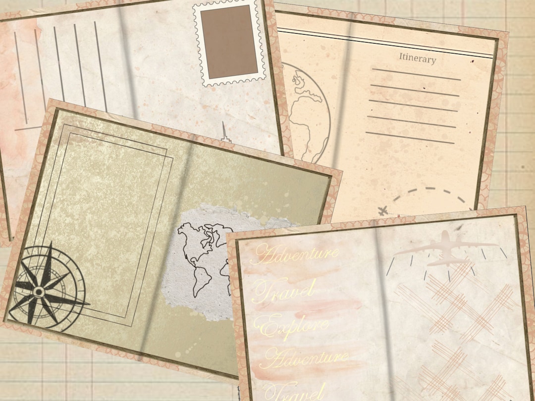 DIGITAL DOWNLOAD | Travel Journal Pages | Vintage | Paper Crafts ...