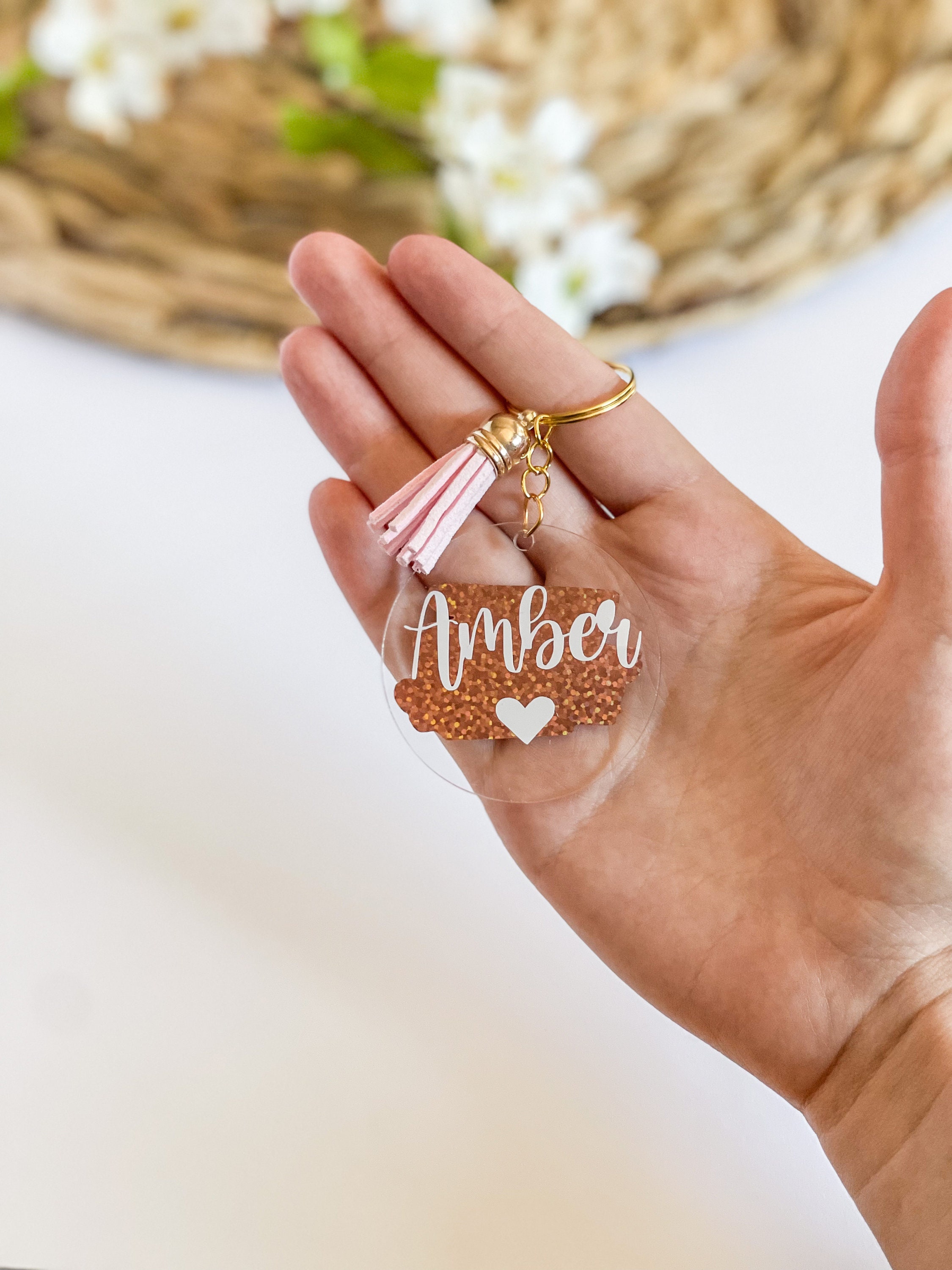 Brush Stroke Keychain Paint Keychain Name Keychain Custom - Etsy