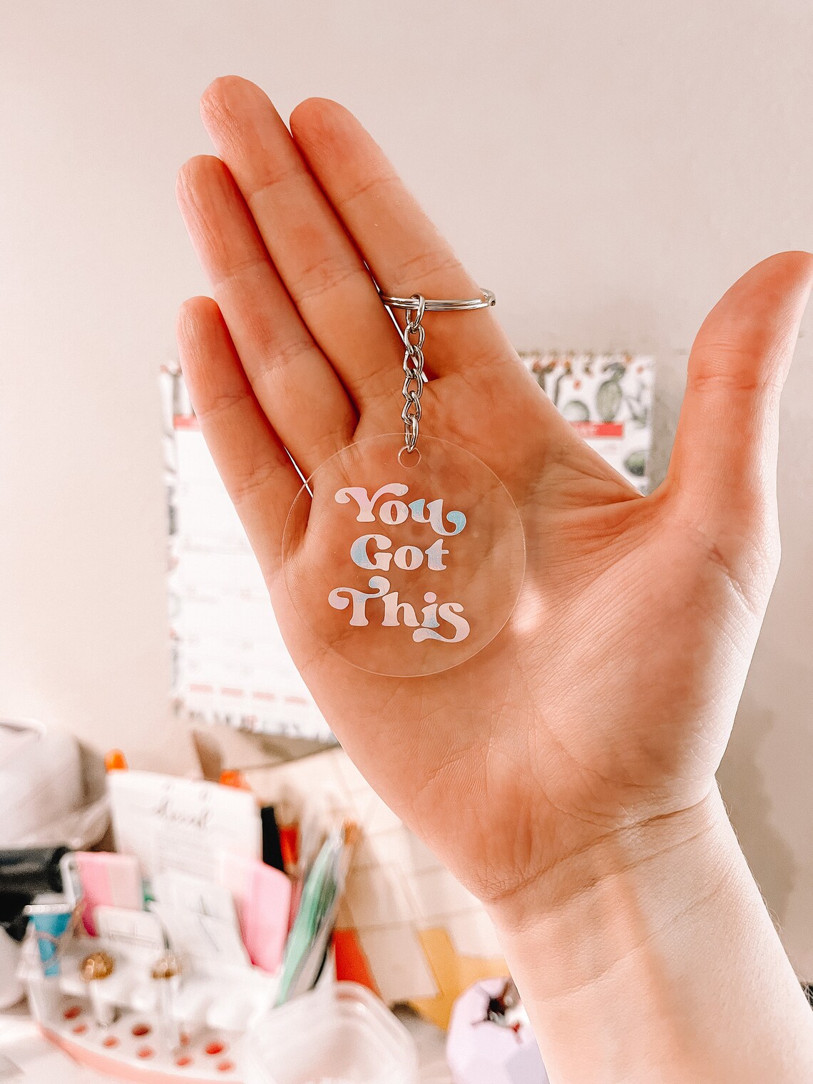 Positive Keychain Motivational Keyring You Got This - Etsy