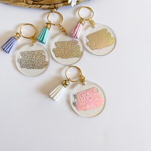 Brush Stroke Keychain, Paint Keychain, Name Keychain Custom, Tassel ...