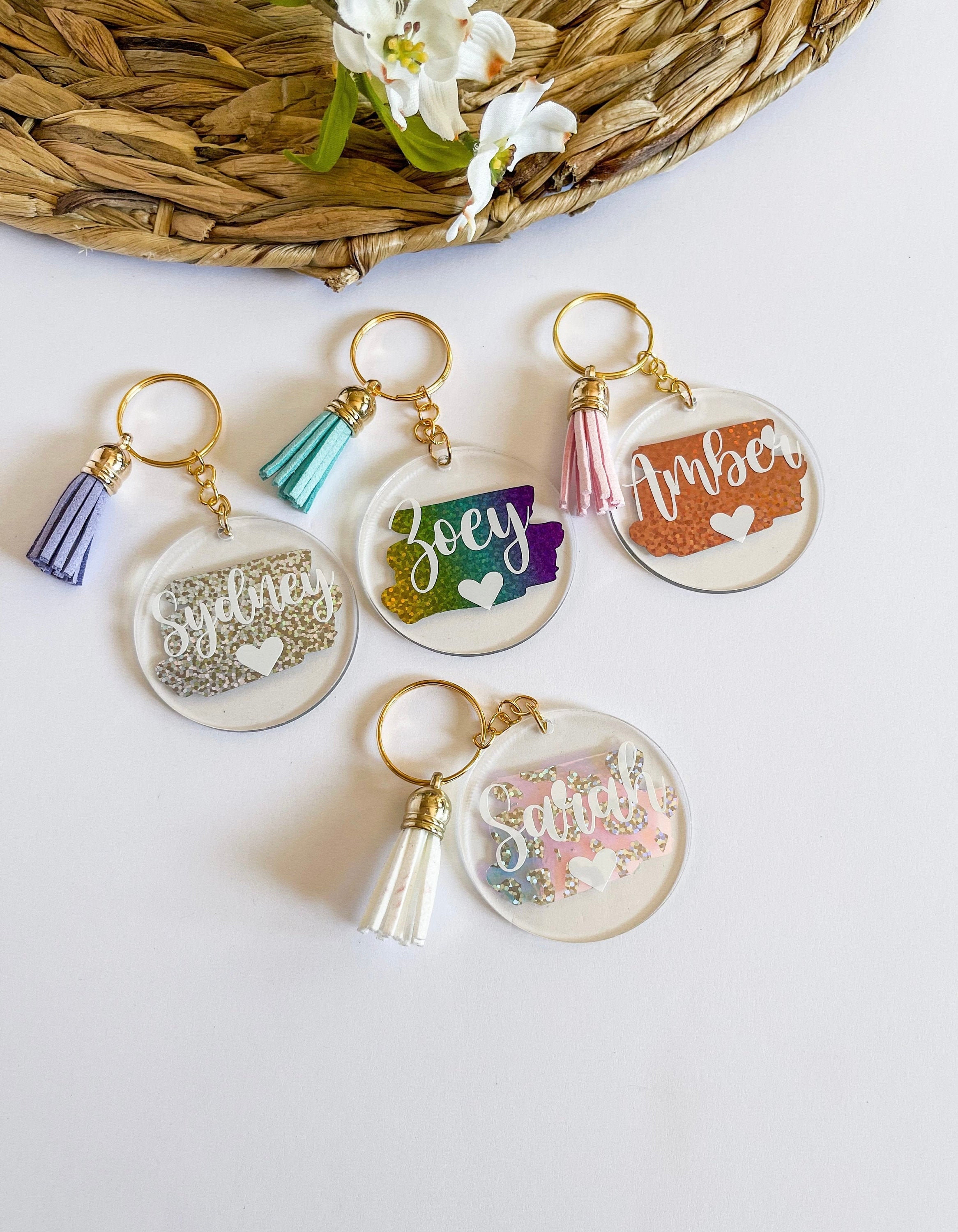 Brush Stroke Keychain Paint Keychain Name Keychain Custom - Etsy