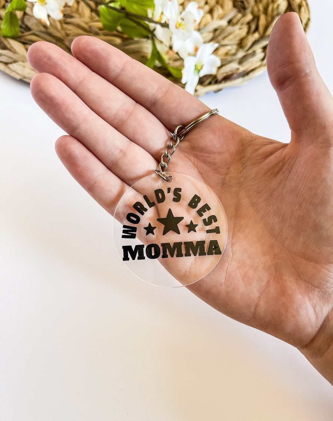 Mama Keychain, Keychain for Mom, Worlds Best Mom Gift, Worlds Best Mama ...
