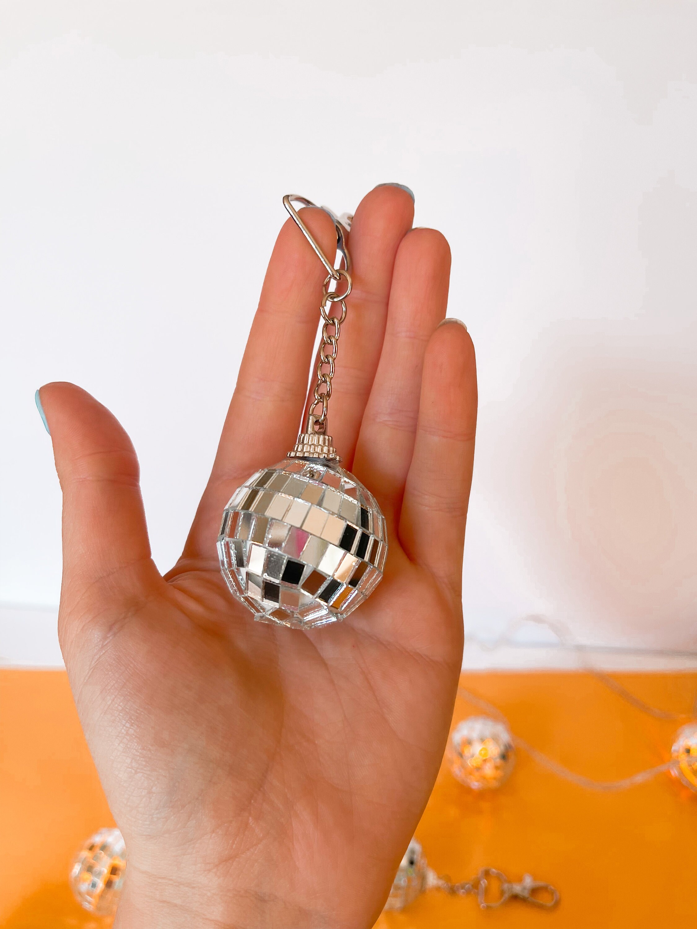 Mini Disco Ball Keychain. Preppy Girl Style Keyring. 70s - Etsy