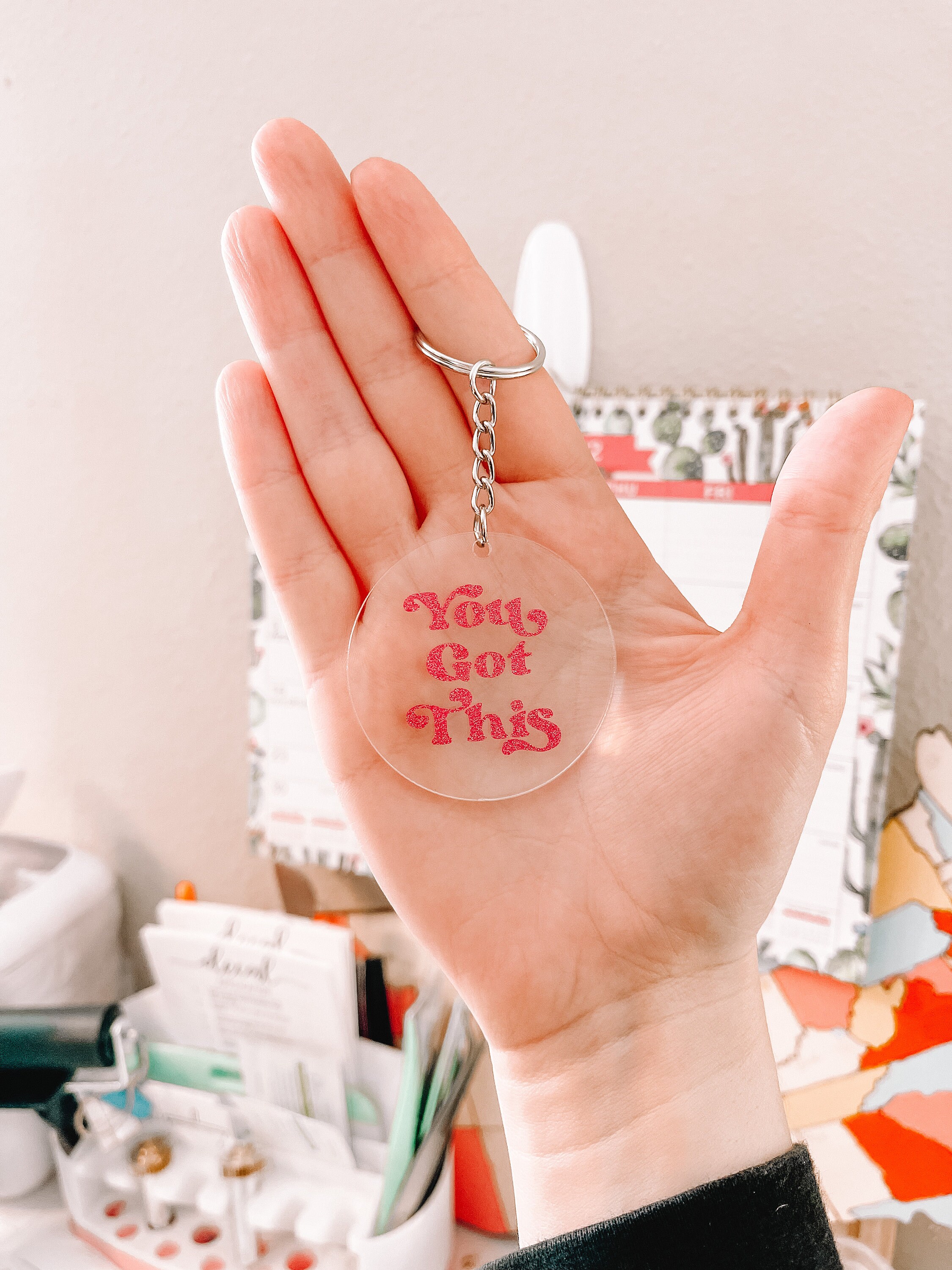 Positive Keychain Motivational Keyring You Got This - Etsy