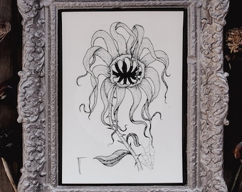 Flower Horror Painting - Etsy