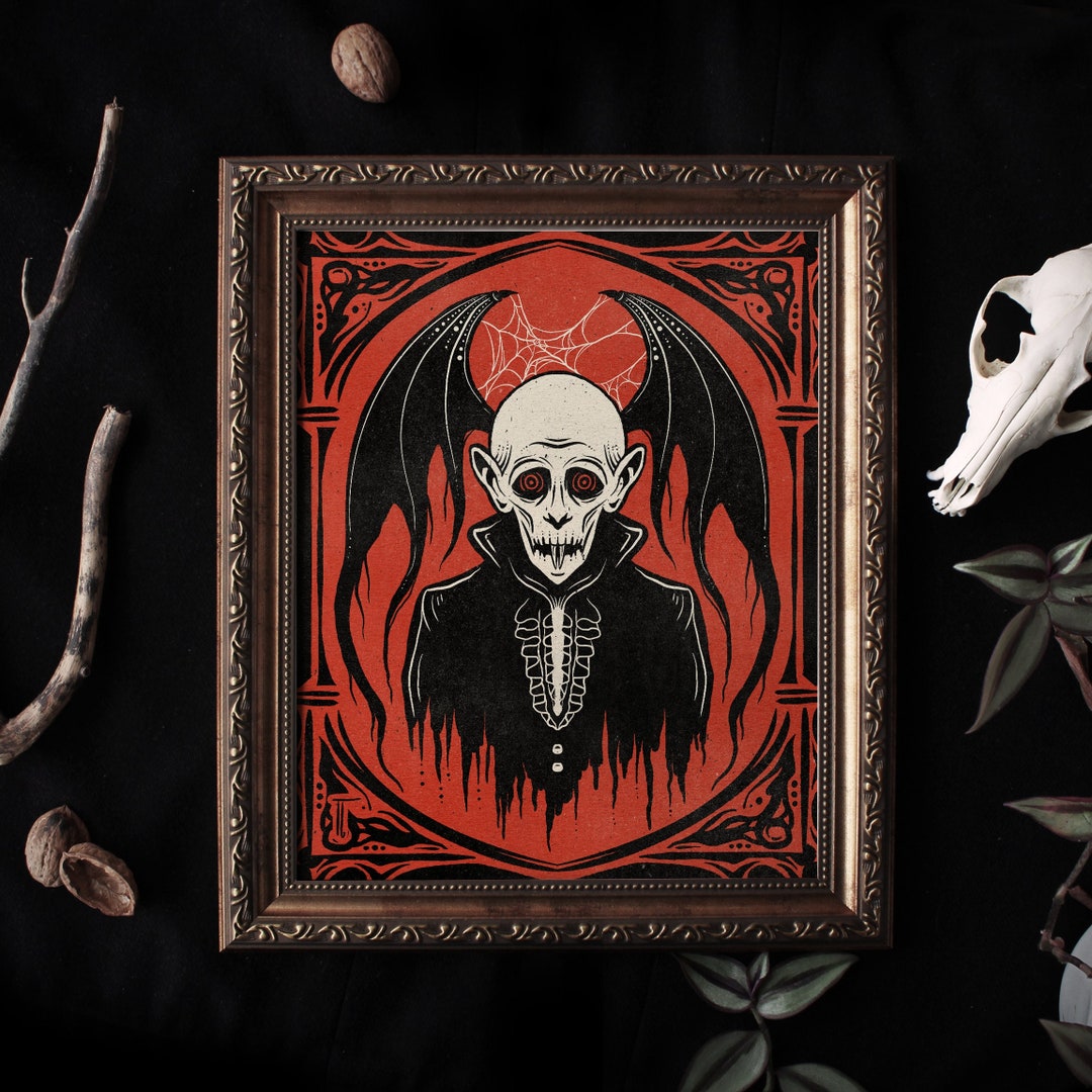 Art Print "vampire" - Vampire Artwork Dark Illustration Gothic Wall ...