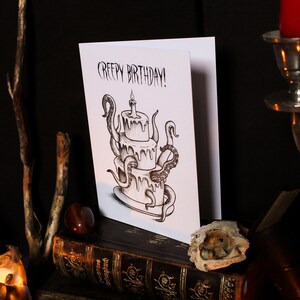 Happy Birthday Greeting Card Creepy Birthday Card With Envelope ...