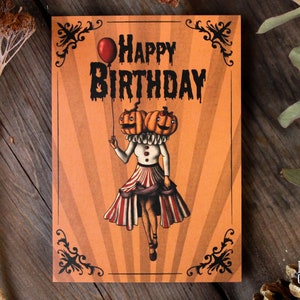 Greeting Card "happy Birthday" + White Envelope - Spooky Birthday ...