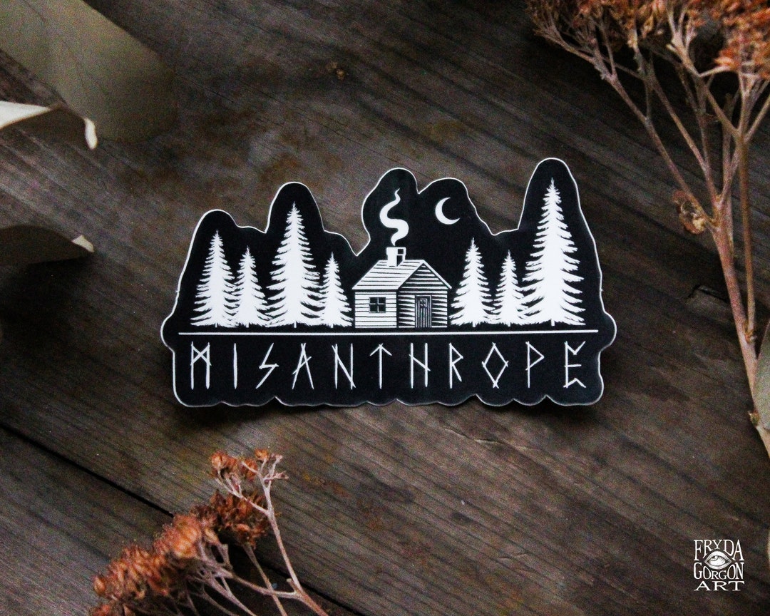 Vinyl Sticker "misanthrope" - Dark Art Sticker Forest Sticker Nature ...
