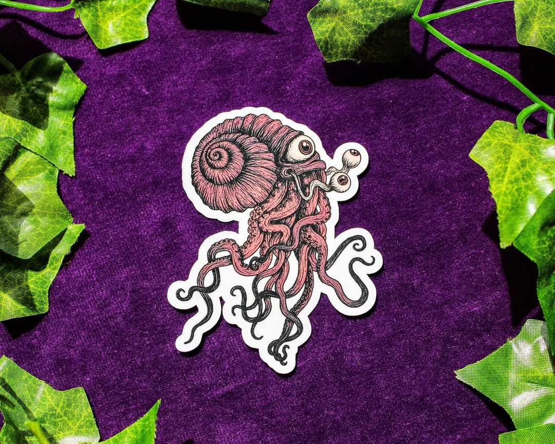 Octopus Vinyl Sticker Cosmic Horror Sticker Ammonite Sticker Lovecraft ...