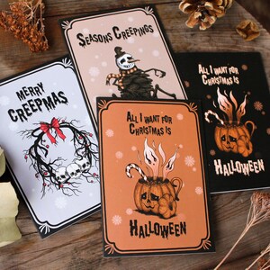Spooky Christmas Greeting Card Set: Creepmas Gothic Cards - Etsy