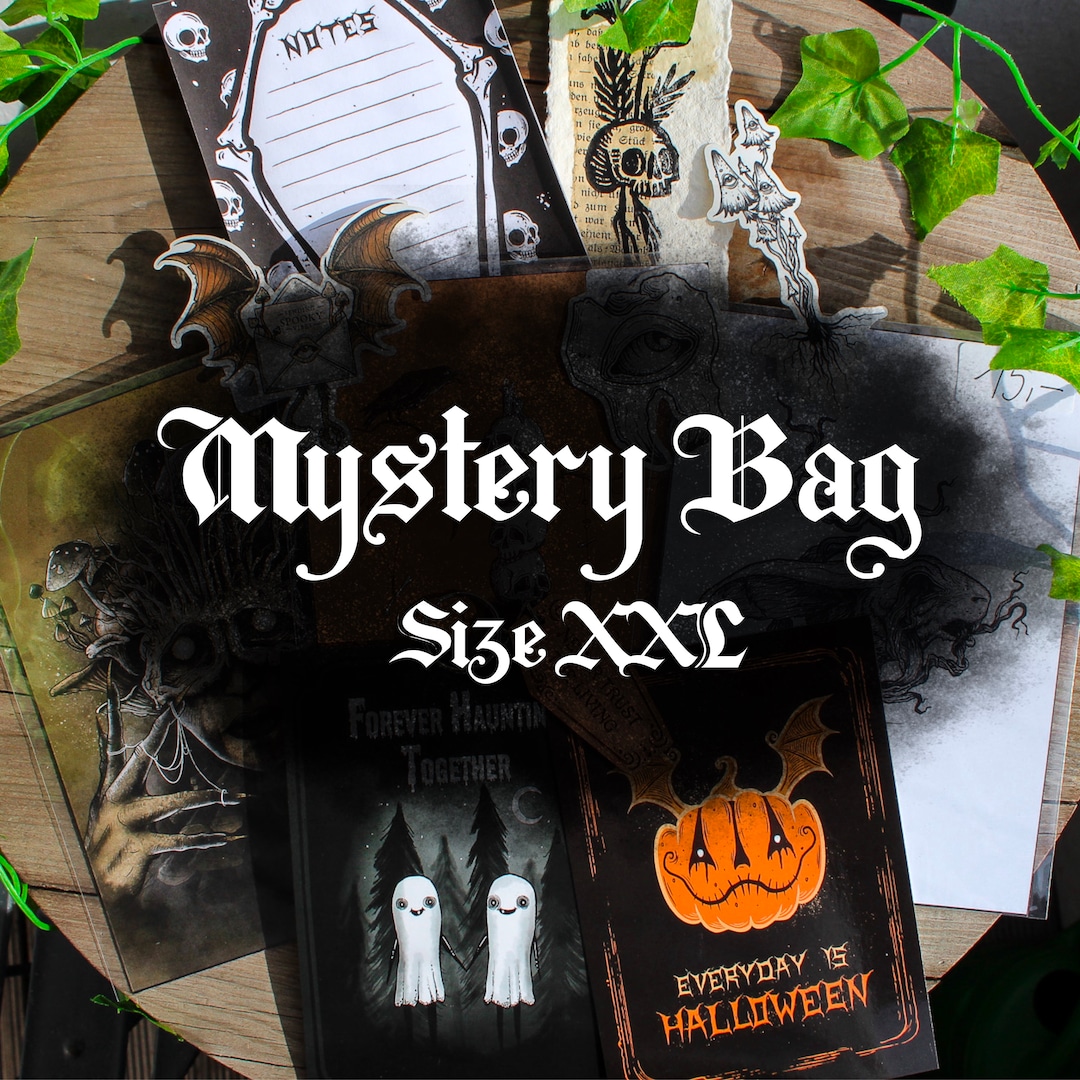 Mystery Bag Size XXL - Spooky Mystery Box Gothic Stationery Set Spooky ...