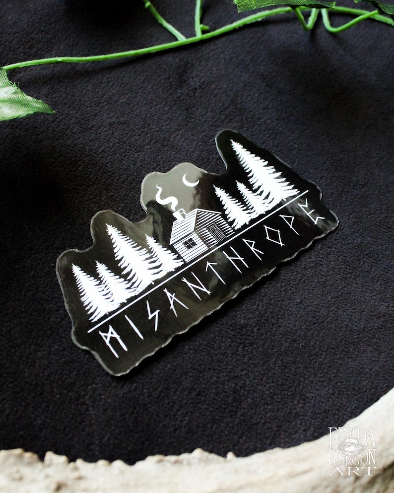 Misanthrope Vinyl Sticker - Dark Art Forest Love Nature Hate People ...