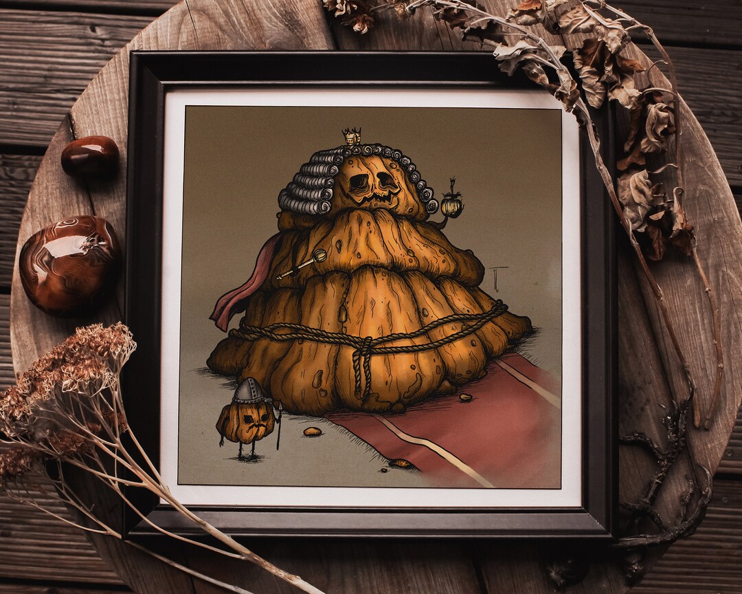 Spooky Pumpkin King Art Print: Gothic Halloween Home Decor - Etsy