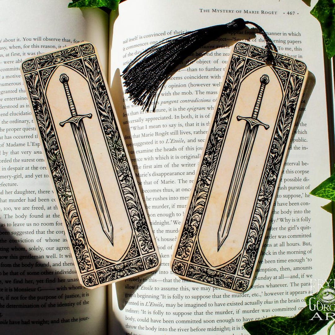 Sword Bookmark Medieval Bookmark Gothic Bookmark Castlecore Bookmark ...