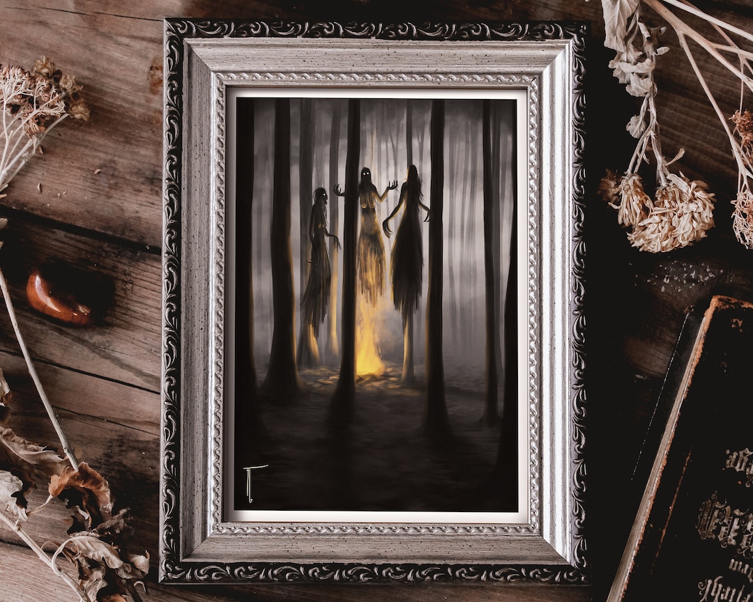 Witch Forest Art Print: Dark Pagan Home Decor - Etsy