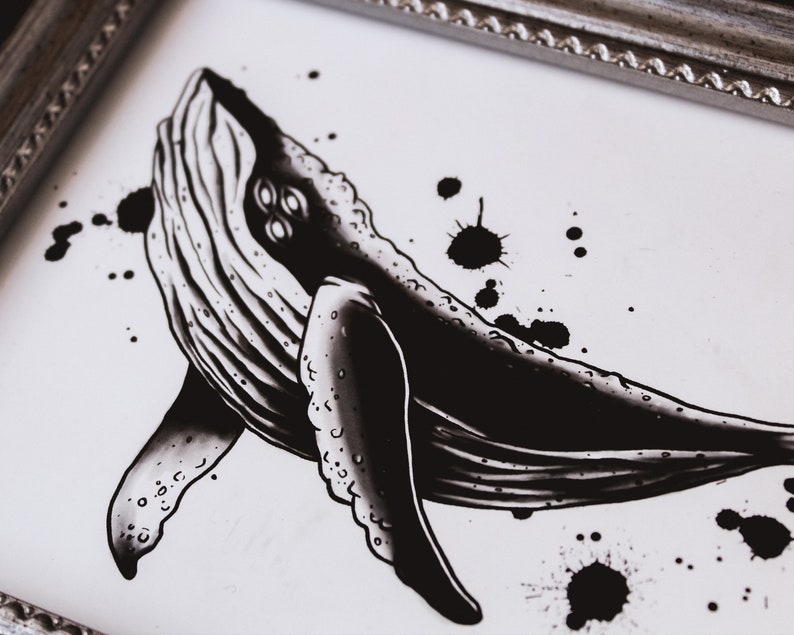 Art Print whale Horror Creepy Spooky Dark | Etsy