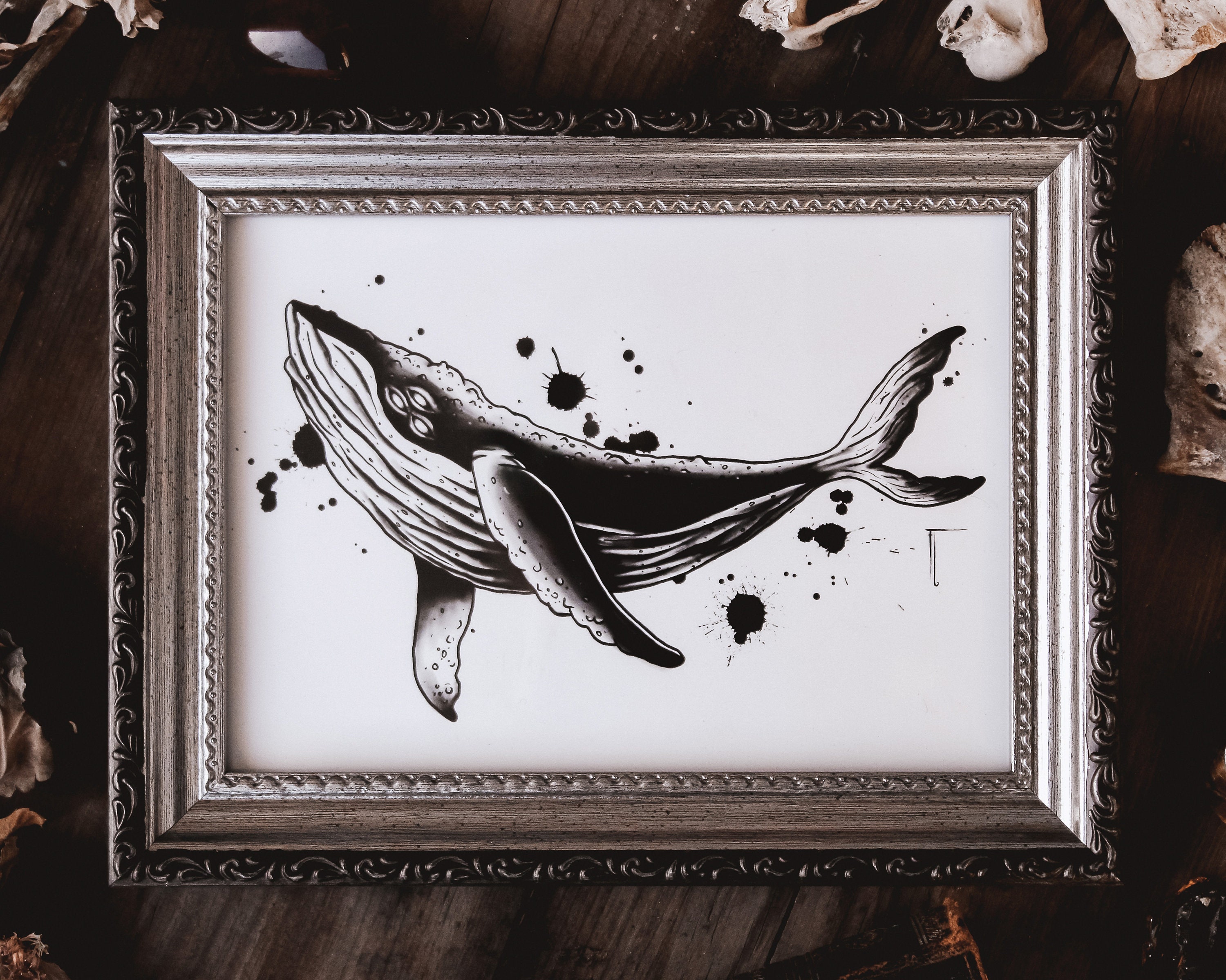 Art Print whale Horror Creepy Spooky Dark - Etsy