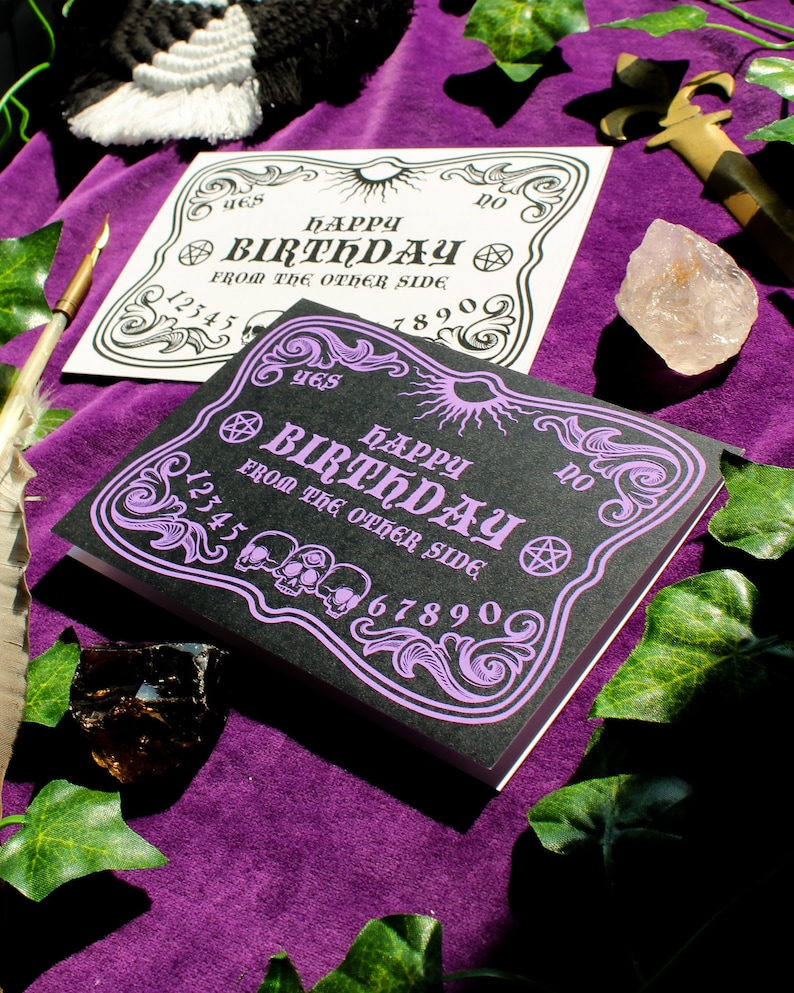 Ouija Board Birthday Card: Witchy Gothic Greeting Card - Etsy